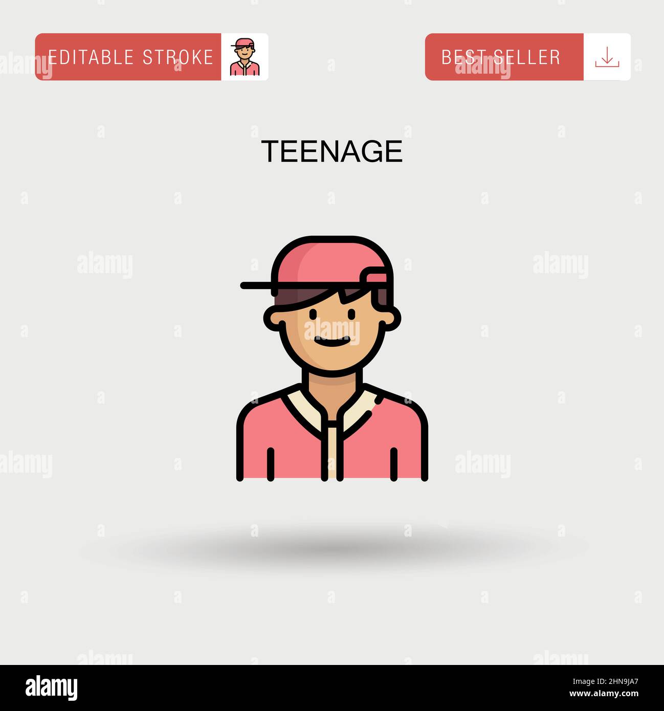 Teenage Simple vector icon Stock Vector Image & Art - Alamy