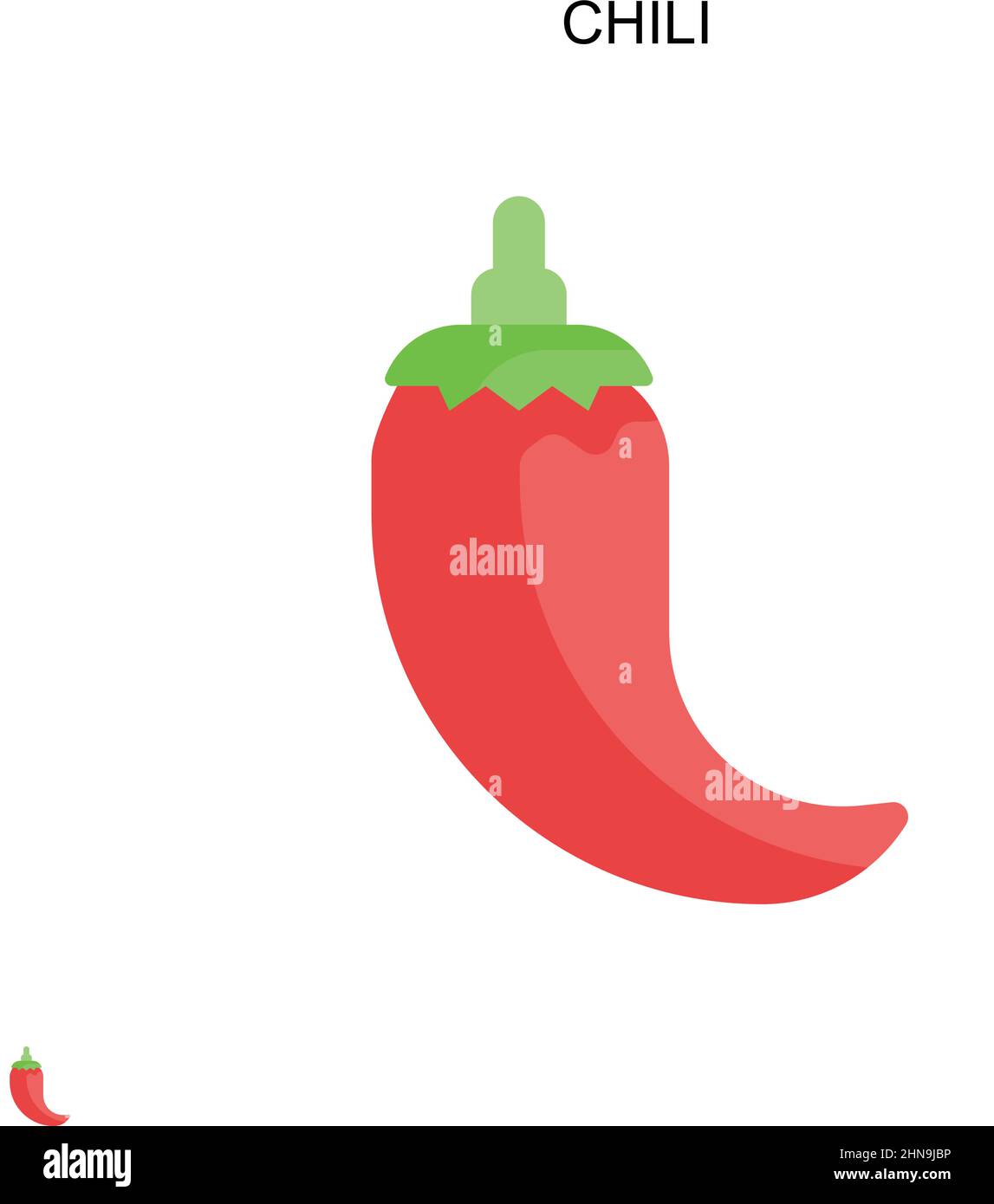 Chili Simple vector icon. Illustration symbol design template for web ...