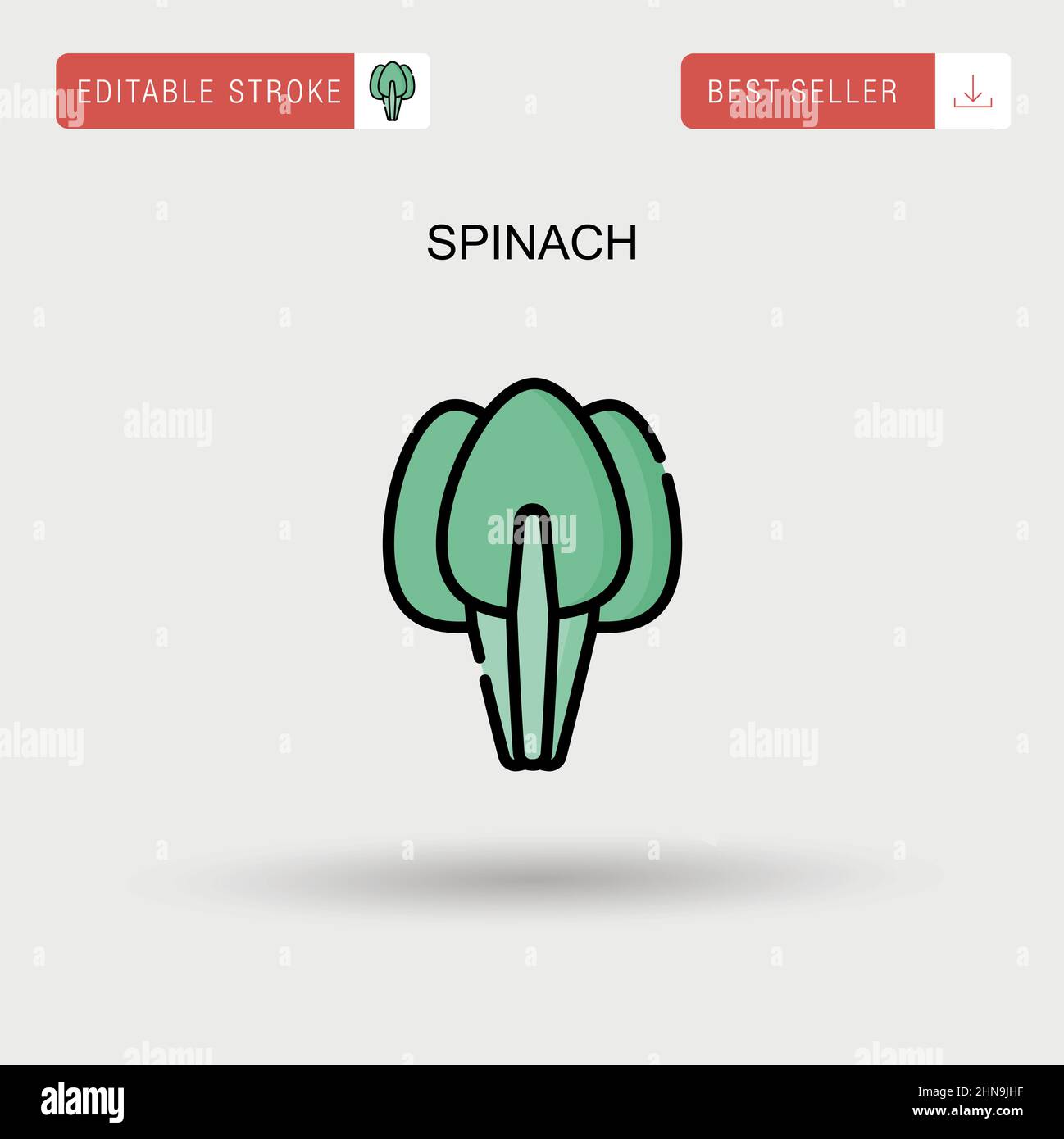 Spinach Simple vector icon Stock Vector Image & Art - Alamy