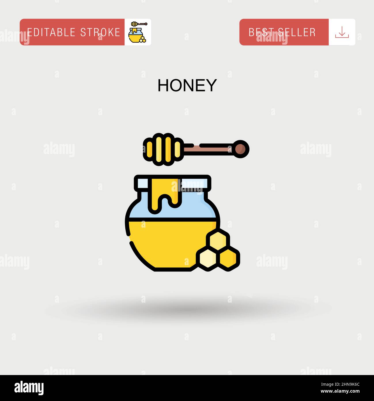 Honey Simple vector icon Stock Vector Image & Art - Alamy