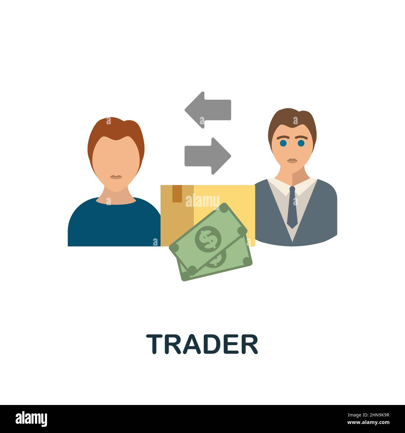 Stock market agent icon vector hi-res stock photography and images - Alamy