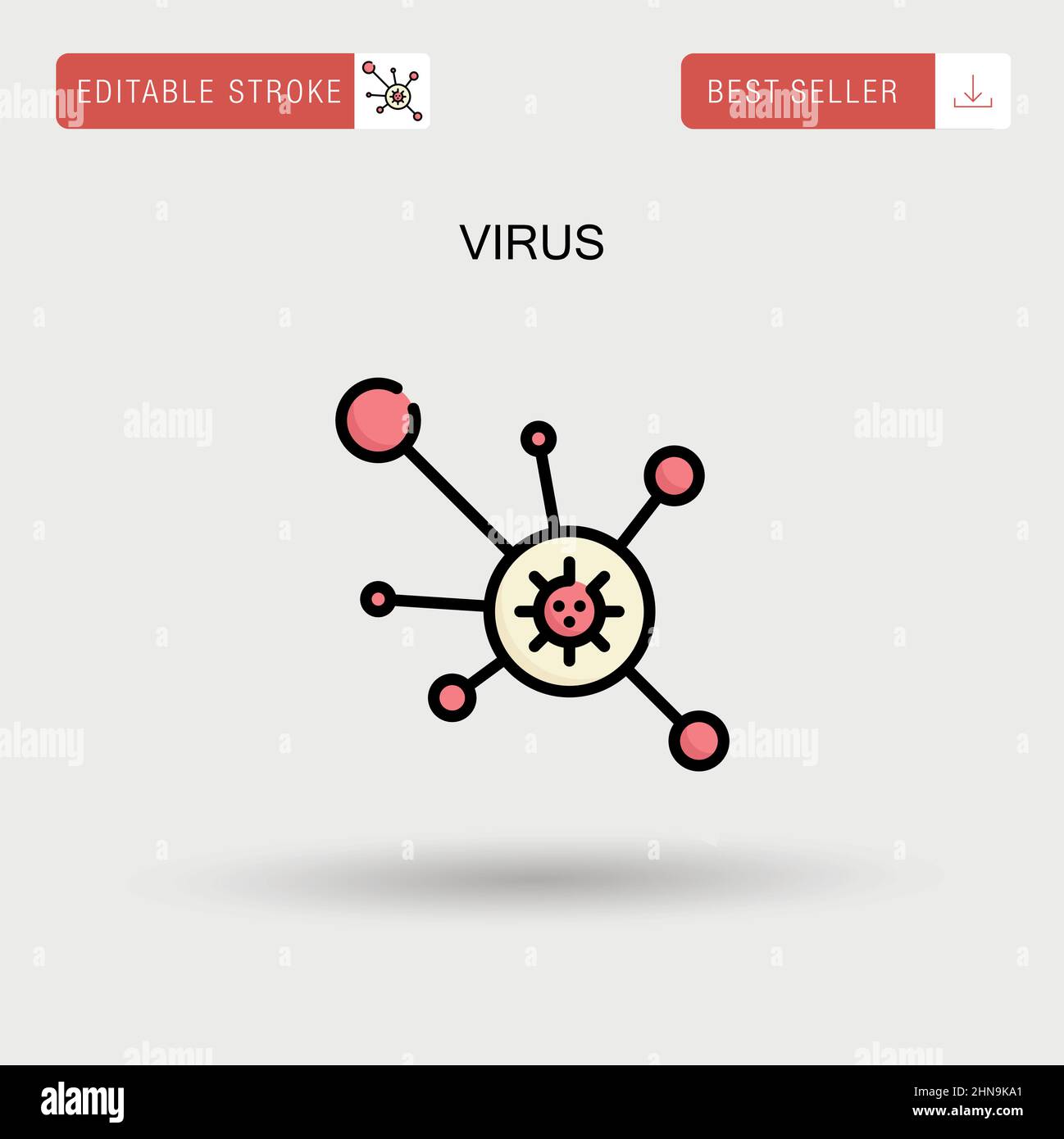 Virus Simple vector icon Stock Vector Image & Art - Alamy