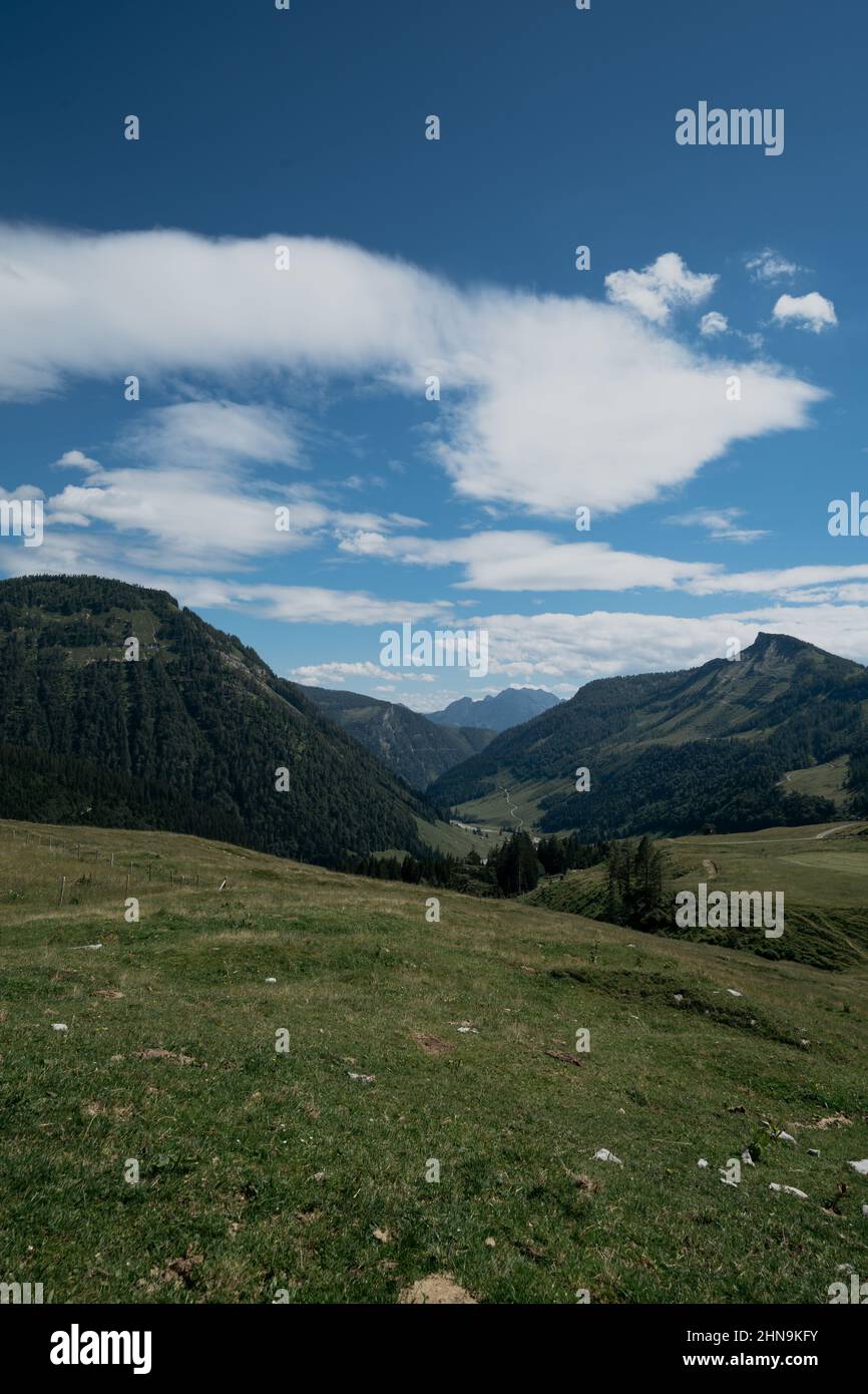 Austrian alpine landscape portrait format summer Stock Photo - Alamy