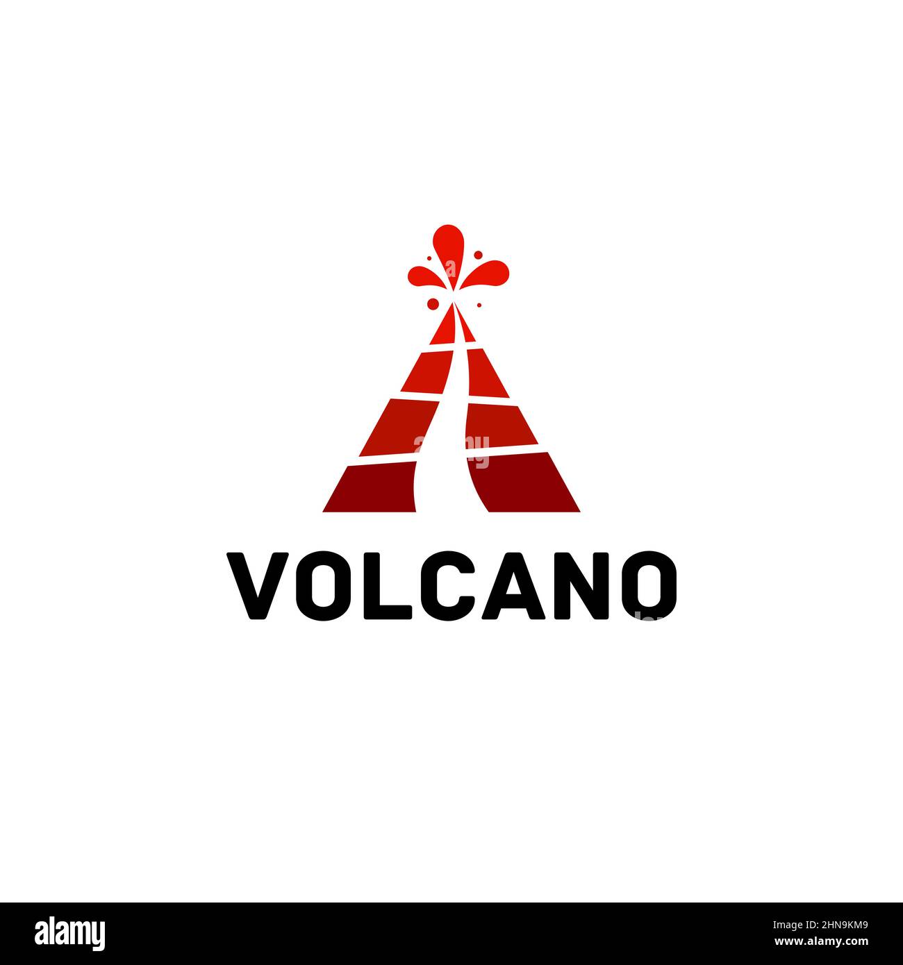 Abstract logo mountain and erupting volcano Stock Vector Image & Art ...