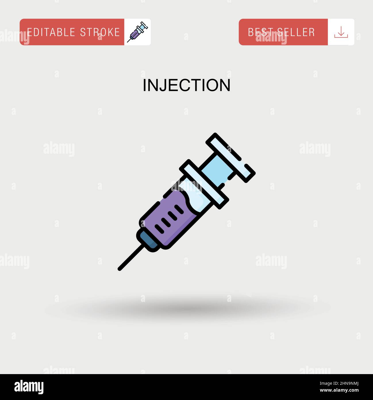 Injection Simple vector icon Stock Vector Image & Art - Alamy
