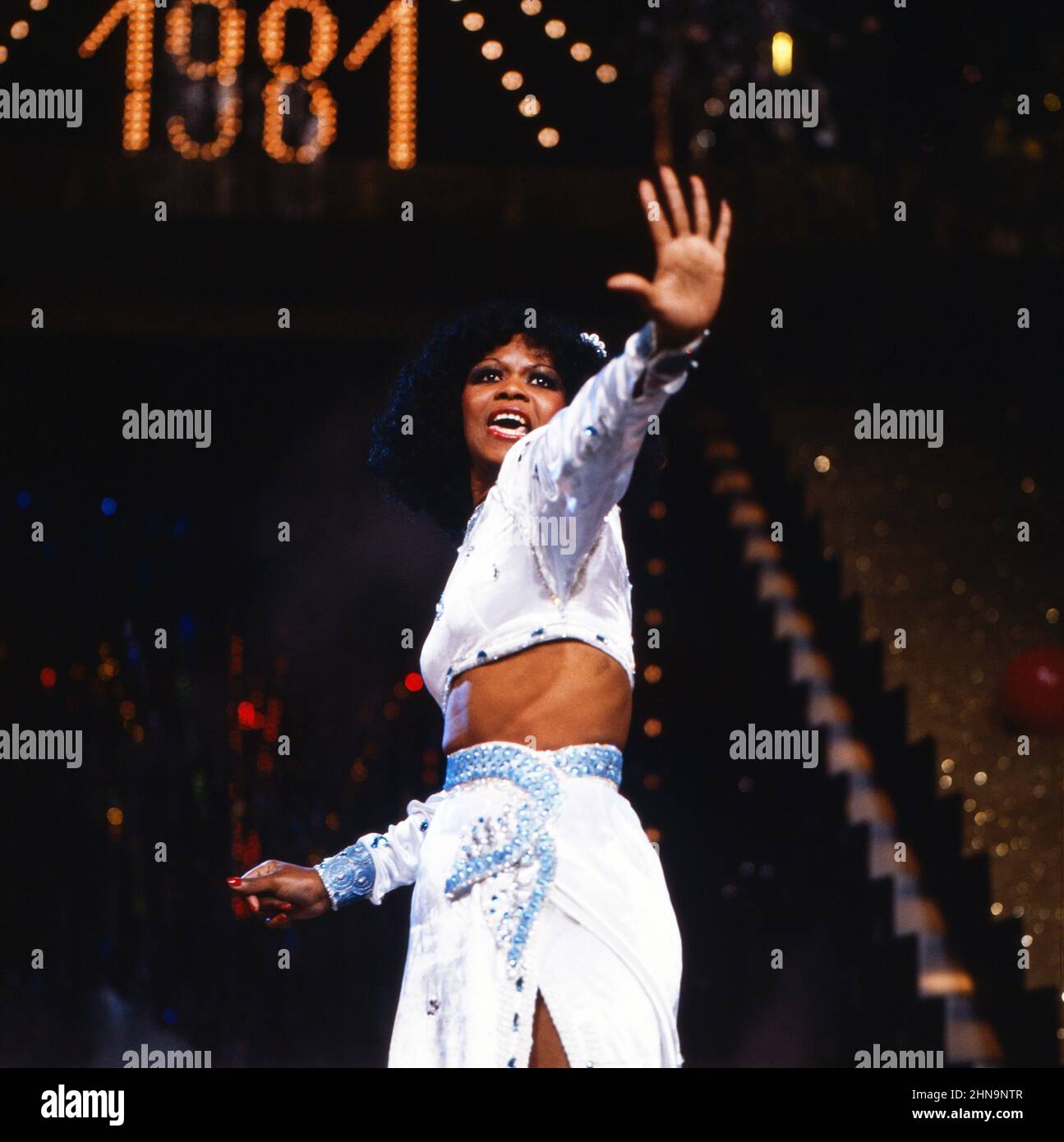 Sängerin Sherry Laine, geboren in Jamaica als Florence Evadne, TV ...