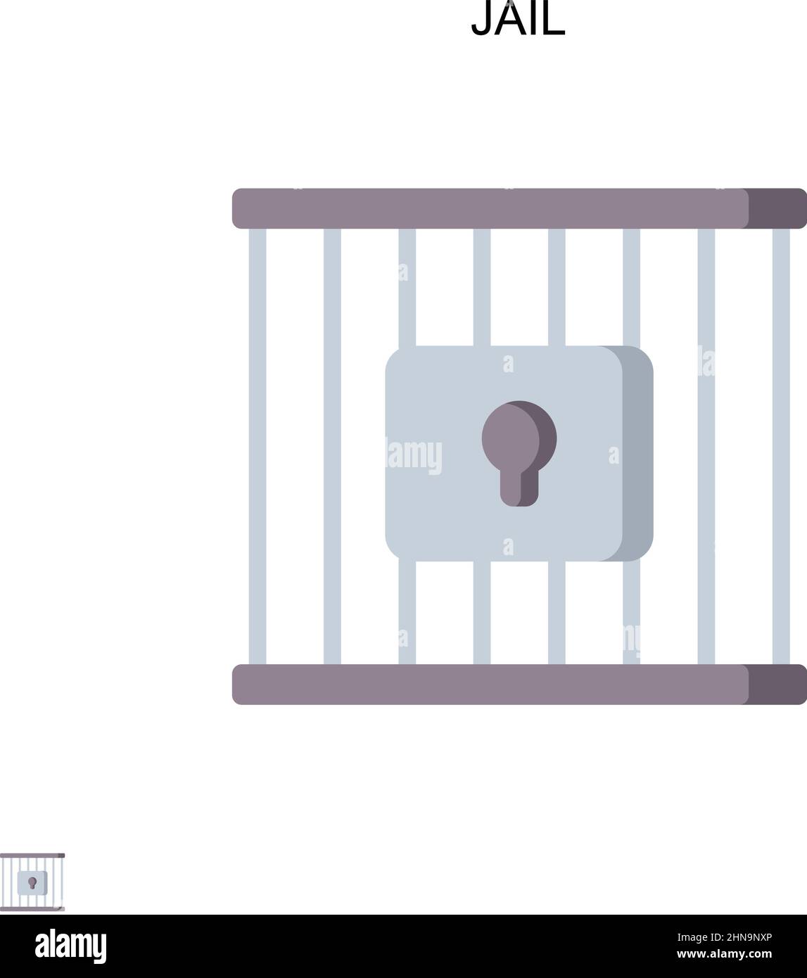 Jail Simple vector icon. Illustration symbol design template for web ...