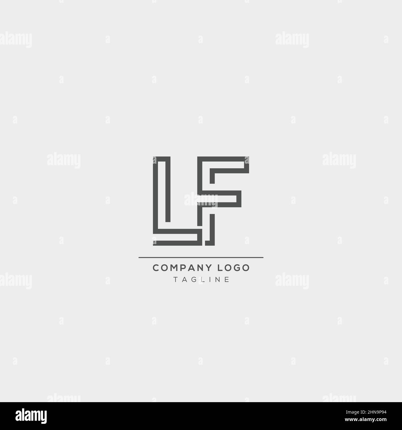 Abstract premium linear letter LF logo icon design modern minimal style ...