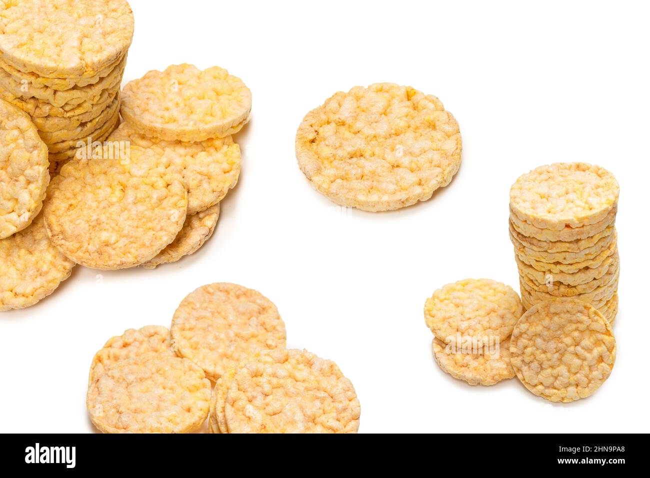 Rice wafer isolated on white background Stock Photo - Alamy