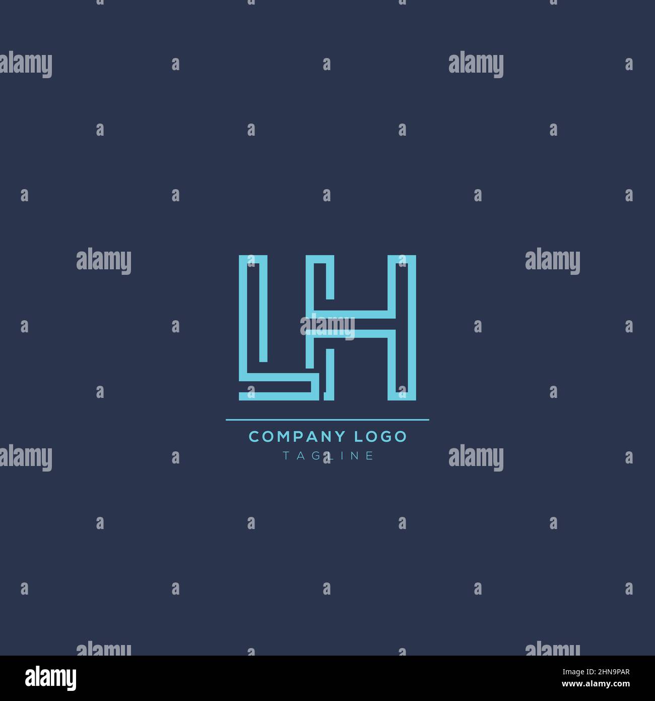 Letter lh logo hi-res stock photography and images - Alamy