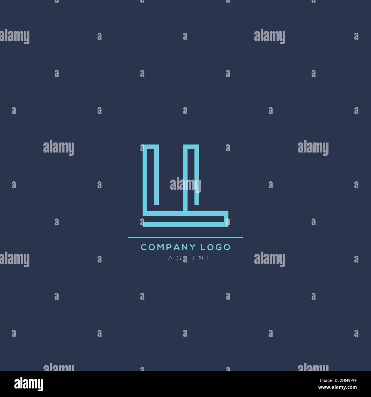 Abstract premium linear letter LL logo icon design modern minimal style ...