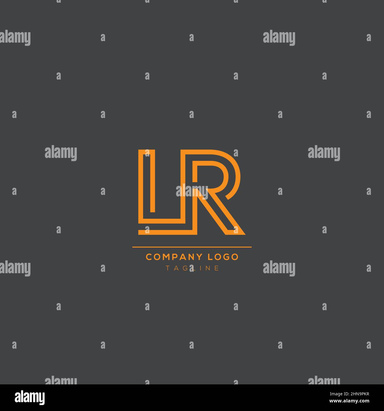 Abstract premium linear letter LR logo icon design modern minimal style ...