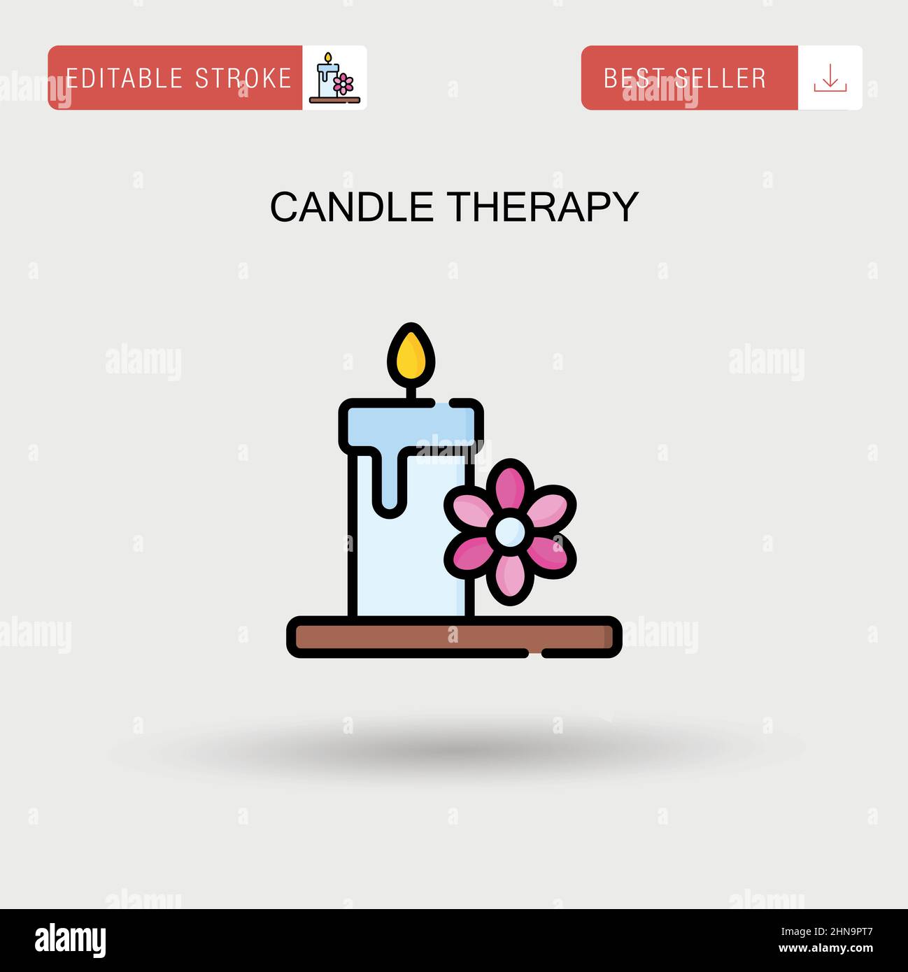 Candle therapy Simple vector icon Stock Vector Image & Art - Alamy