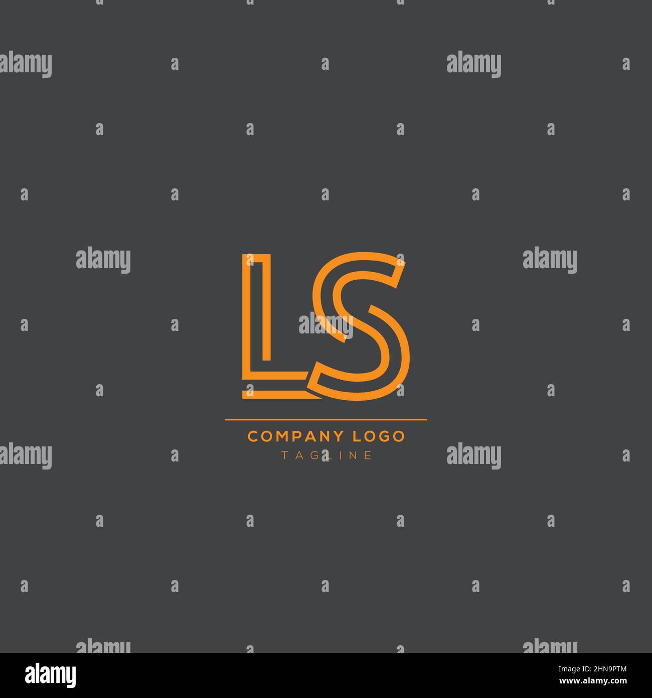 Abstract premium linear letter LS logo icon design modern minimal style ...