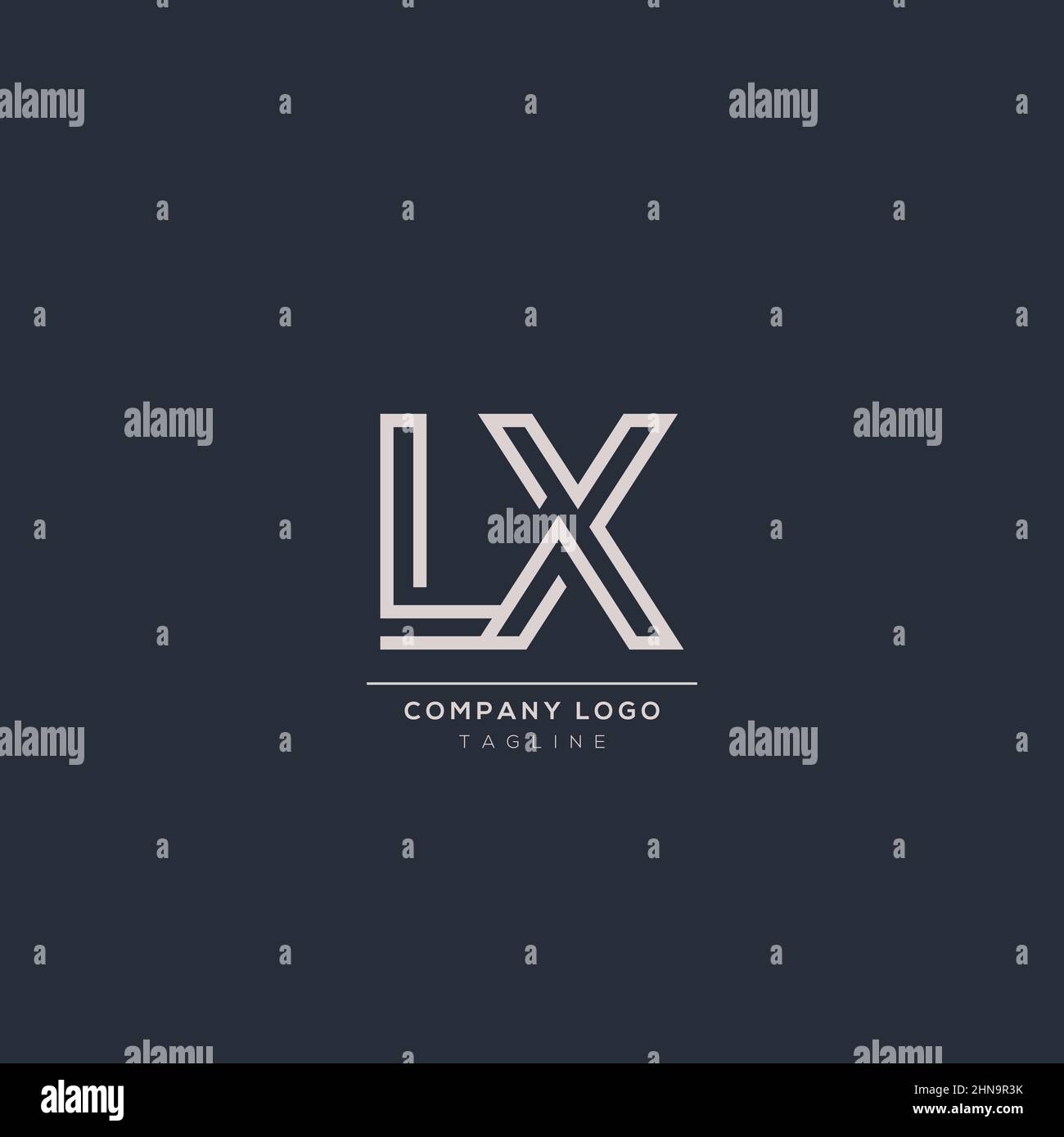 Abstract premium linear letter LX logo icon design modern minimal style ...