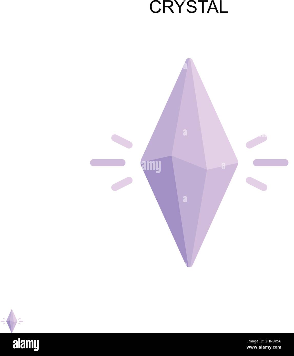 Crystal Simple vector icon. Illustration symbol design template for web ...