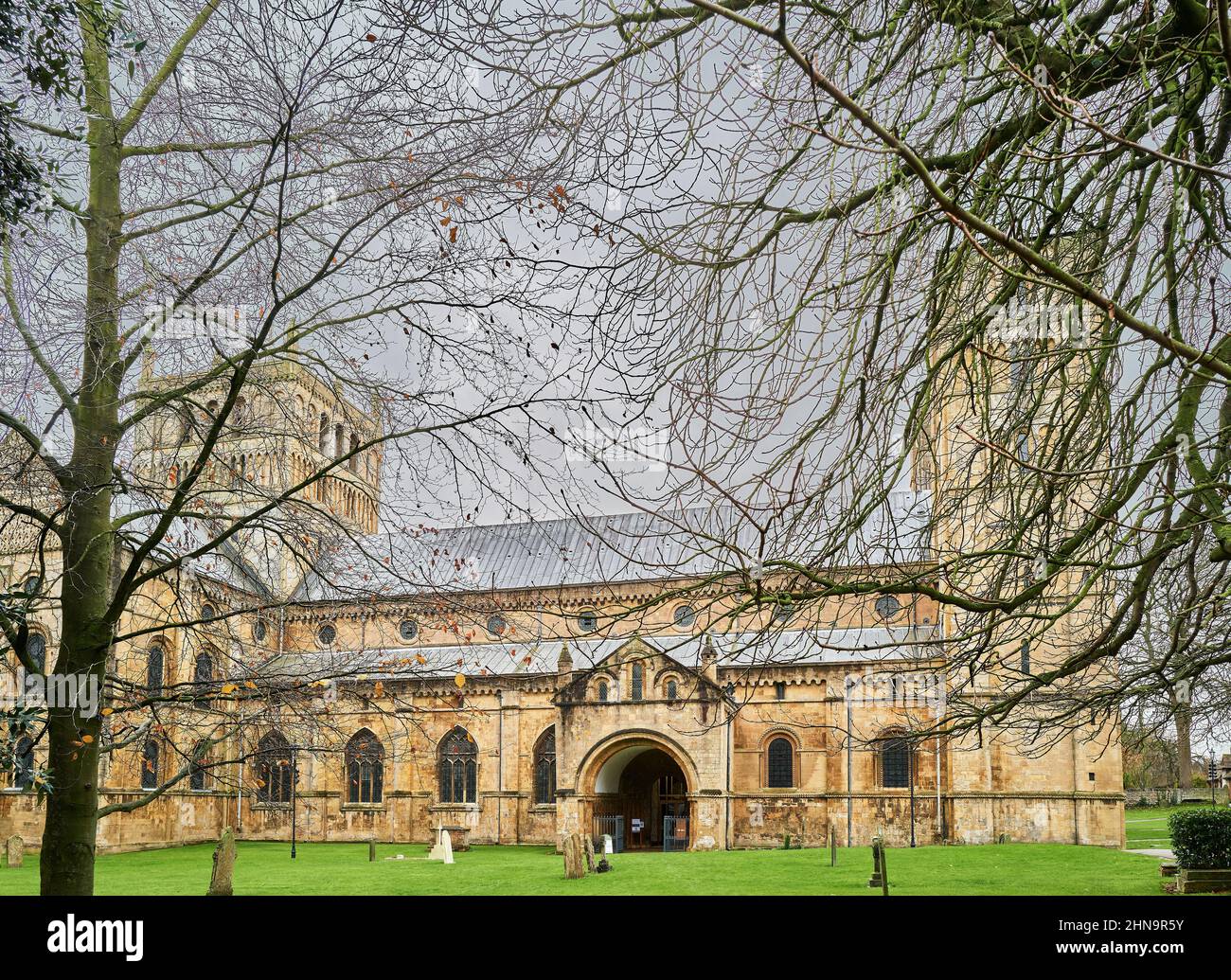 The medieval (norman and gothic) cathedral church at Southwell, Britain ...