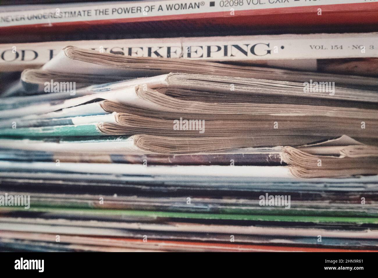 A stack of old magazines, USA Stock Photo - Alamy