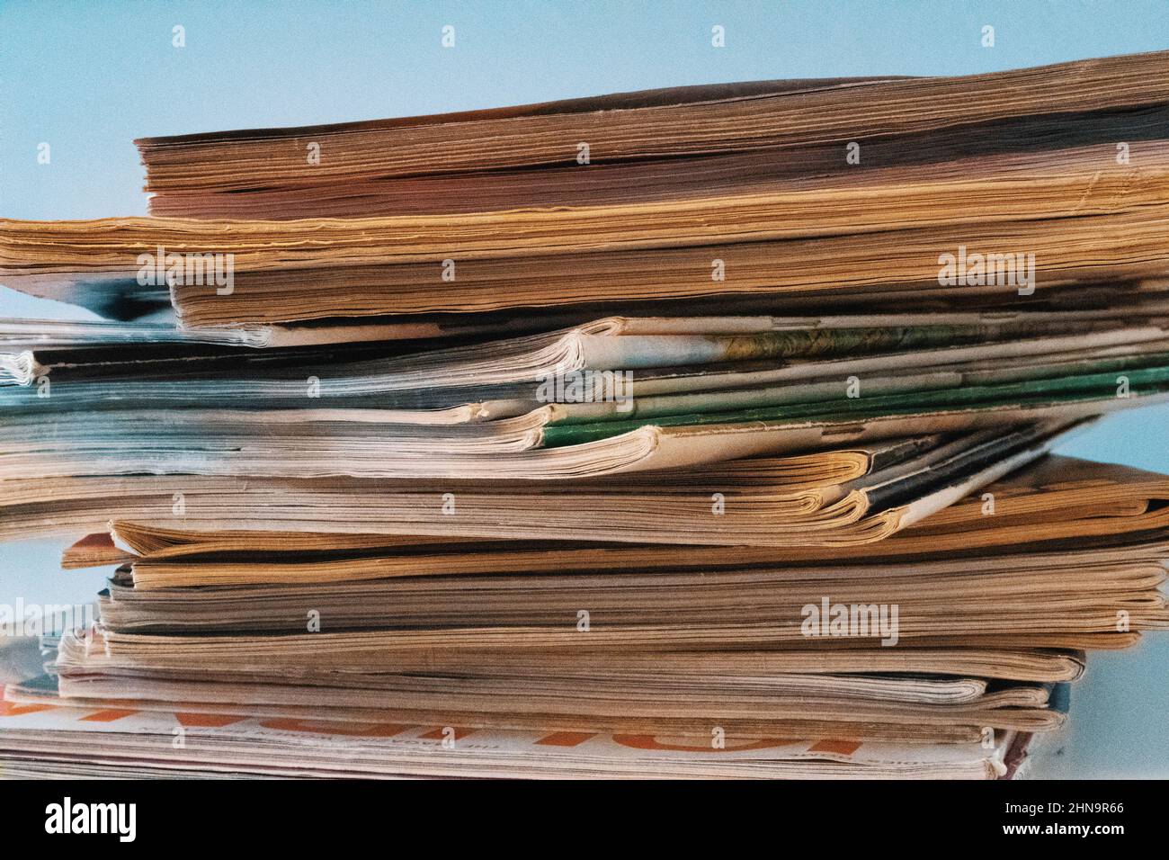 A stack of old magazines, USA Stock Photo - Alamy