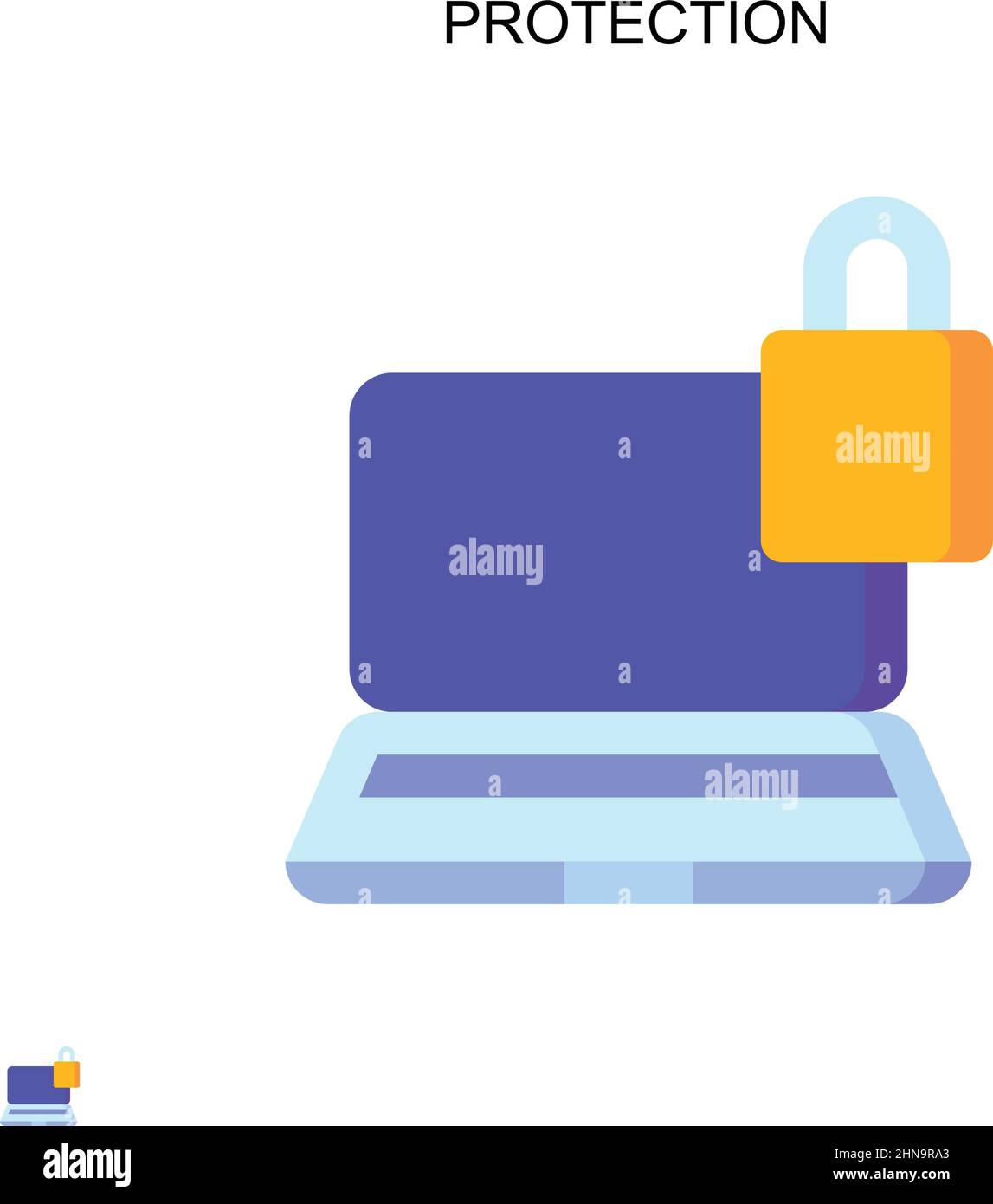 Protection Simple vector icon. Illustration symbol design template for ...