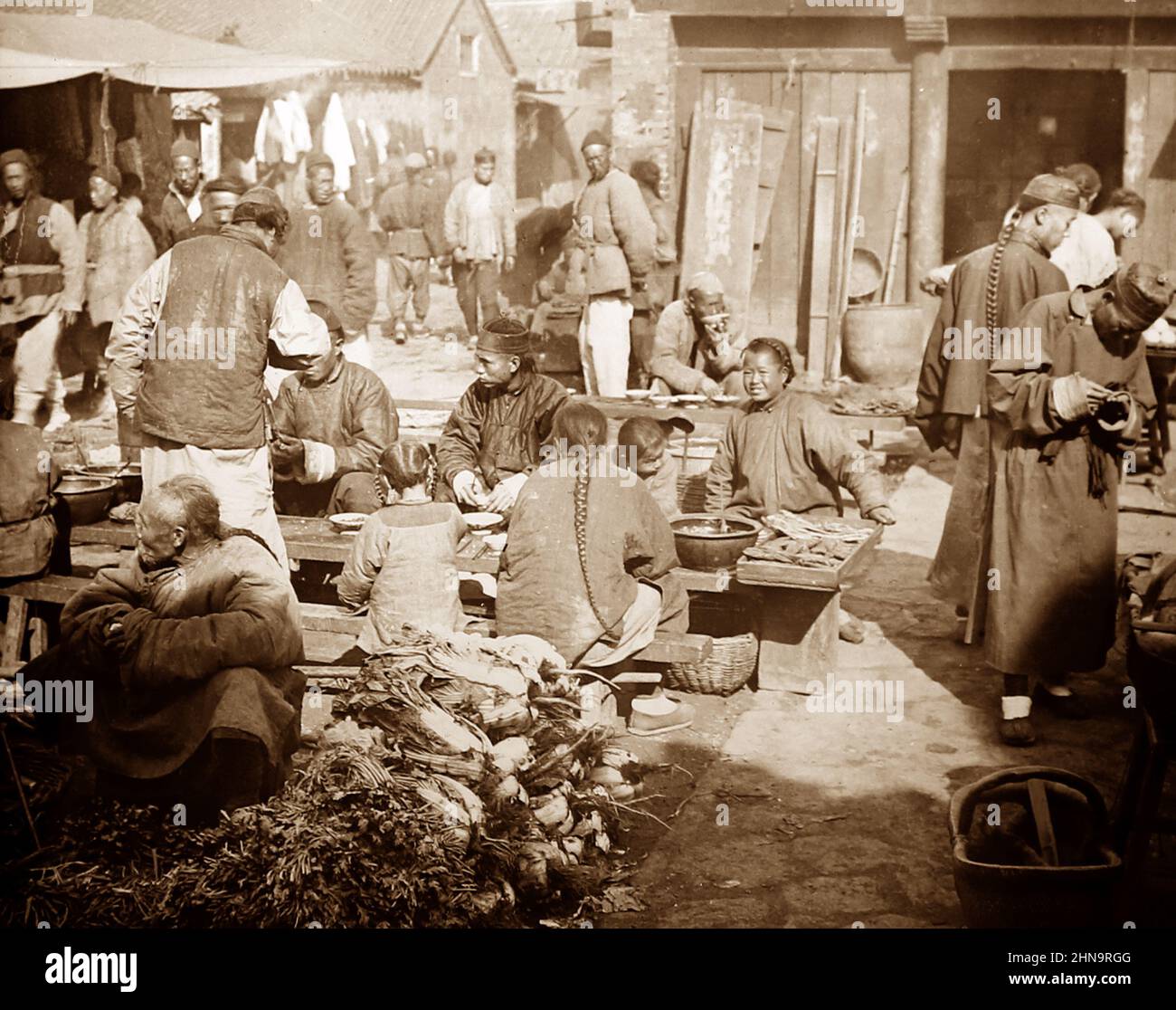Street food, China, early 1900s Stock Photo - Alamy