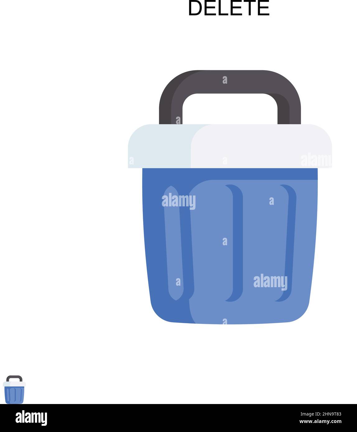 Delete Simple vector icon. Illustration symbol design template for web ...