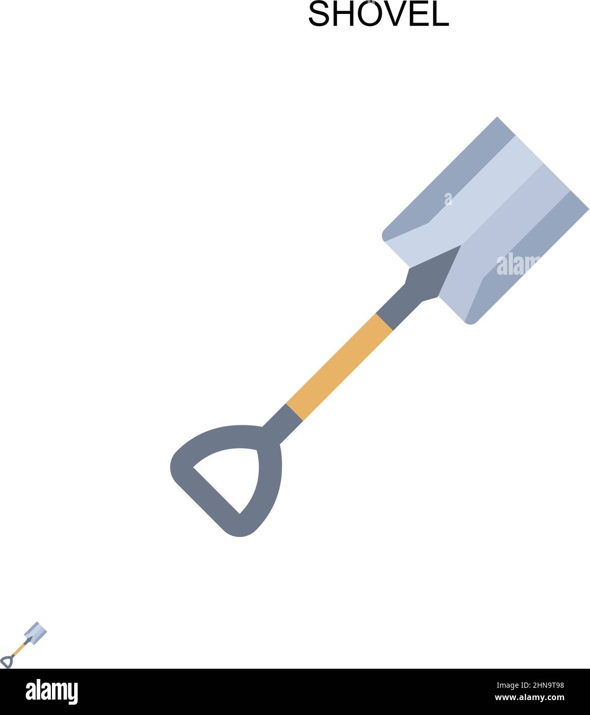 Shovel Simple vector icon. Illustration symbol design template for web ...