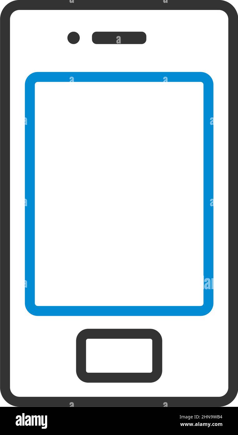 Smartphone Icon. Editable Bold Outline With Color Fill Design. Vector ...