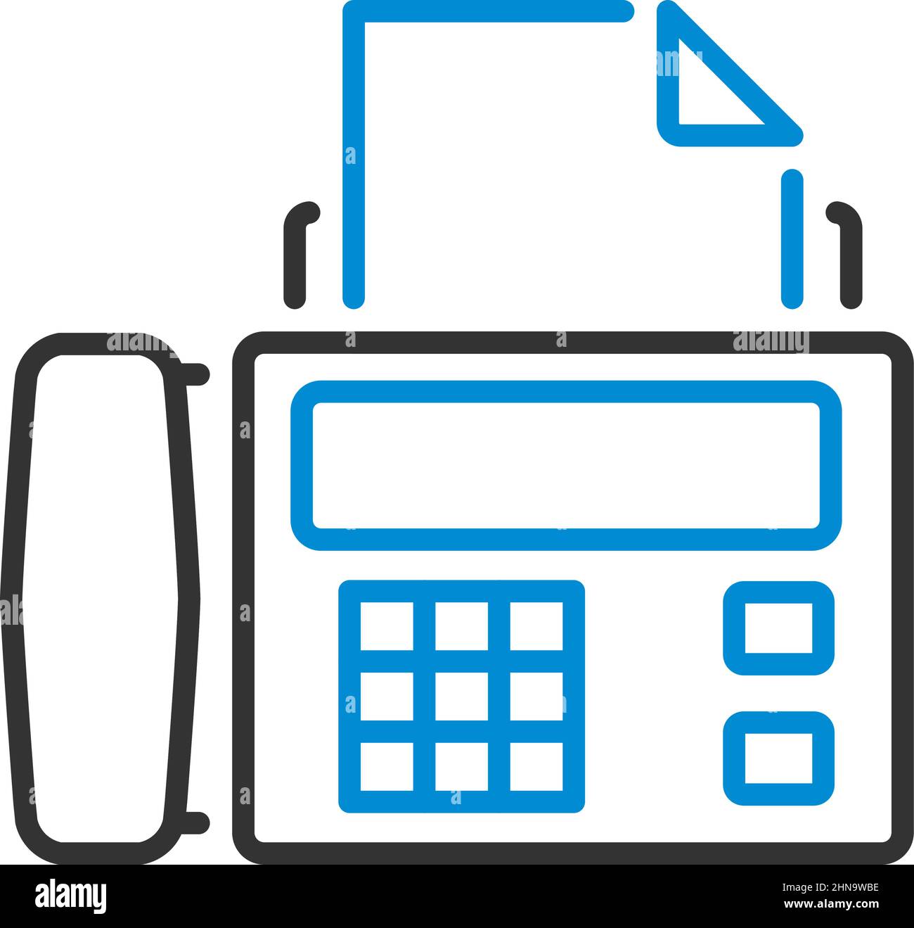 Fax Icon. Editable Bold Outline With Color Fill Design. Vector ...