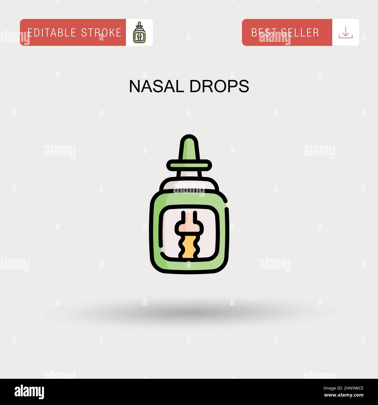 Nasal drops Simple vector icon Stock Vector Image & Art - Alamy