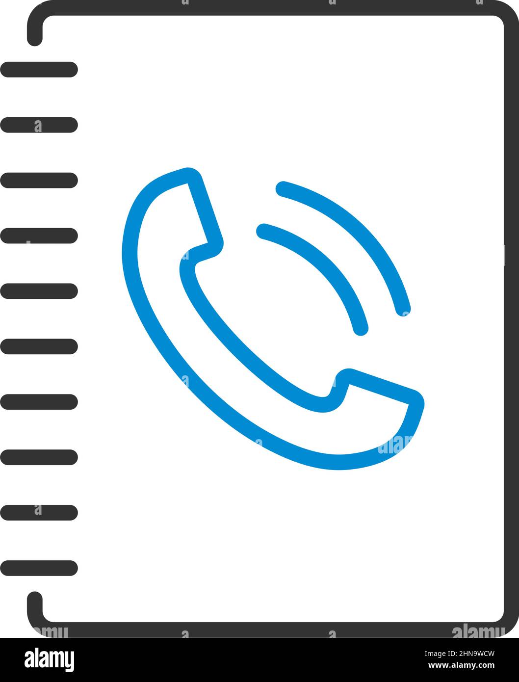 Phone Book Icon. Editable Bold Outline With Color Fill Design. Vector ...