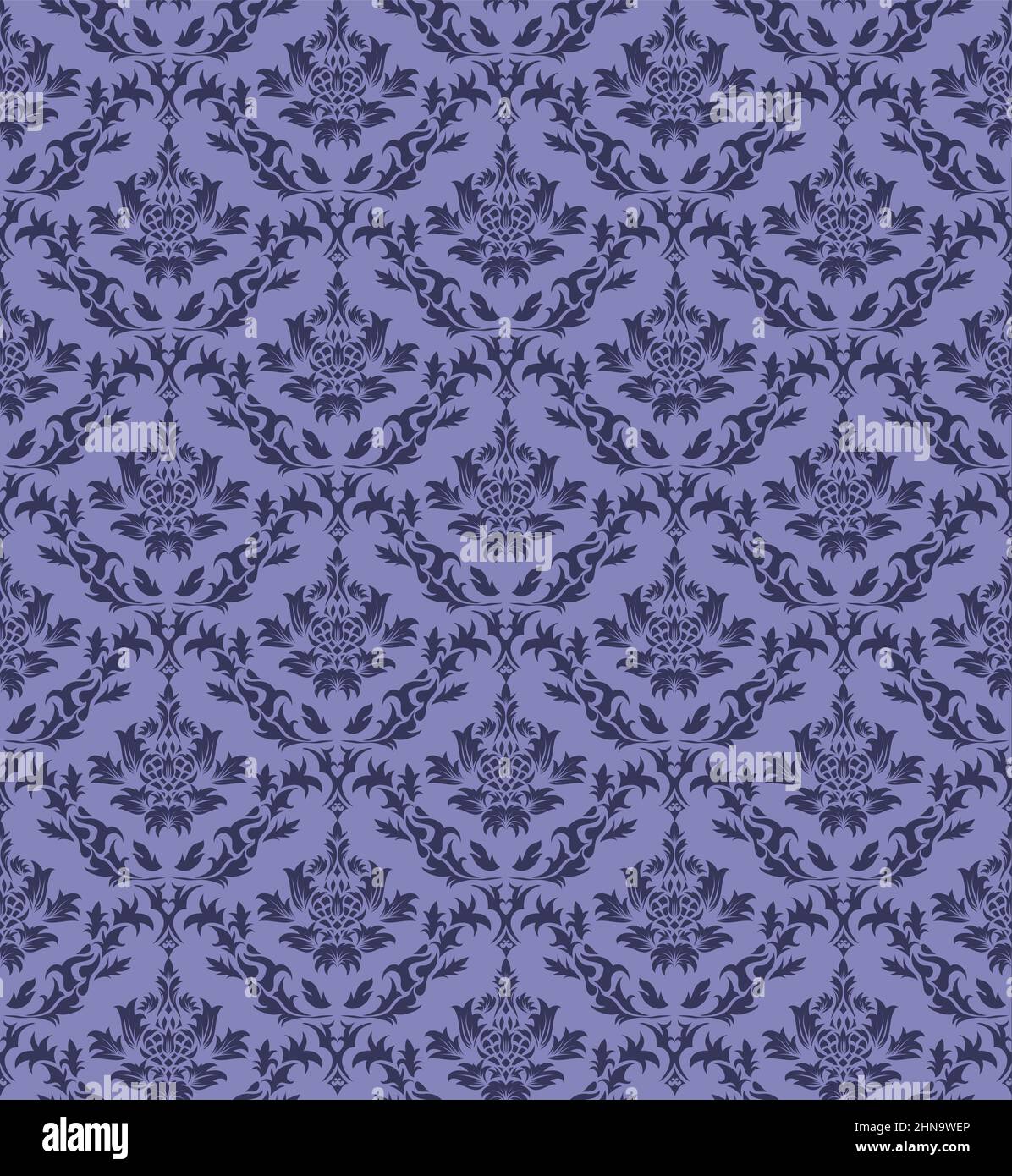 Damask Seamless Vector Pattern. Elegant Design in Royal Baroque Style ...