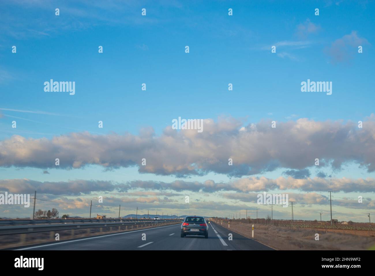 Driving along a freeway Stock Photo - Alamy