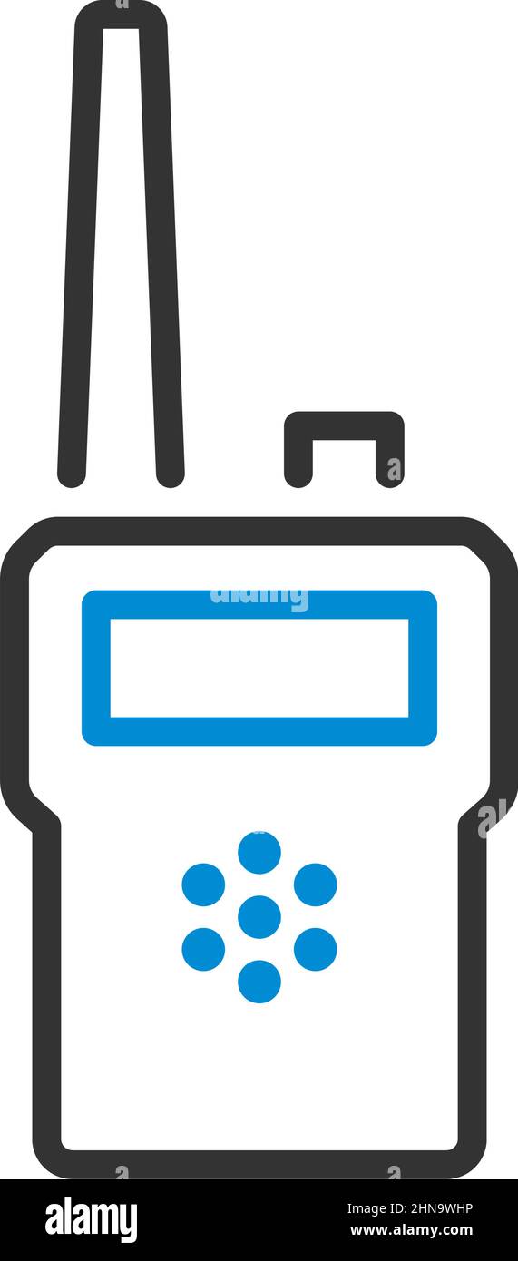 Portable Radio Icon. Editable Bold Outline With Color Fill Design ...