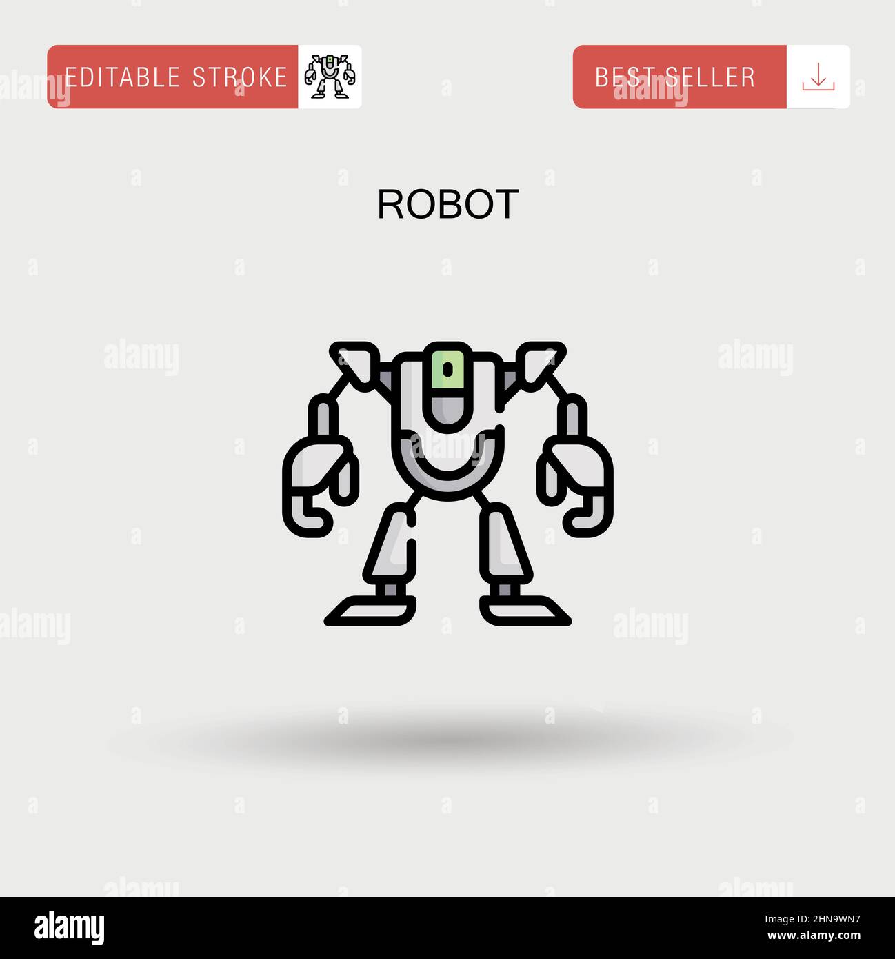 Robot Simple vector icon Stock Vector Image & Art - Alamy