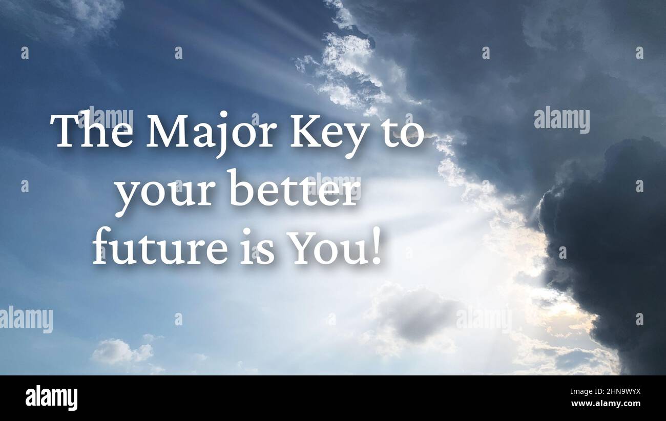 Motivational and inspirational quote - The major key to your better ...