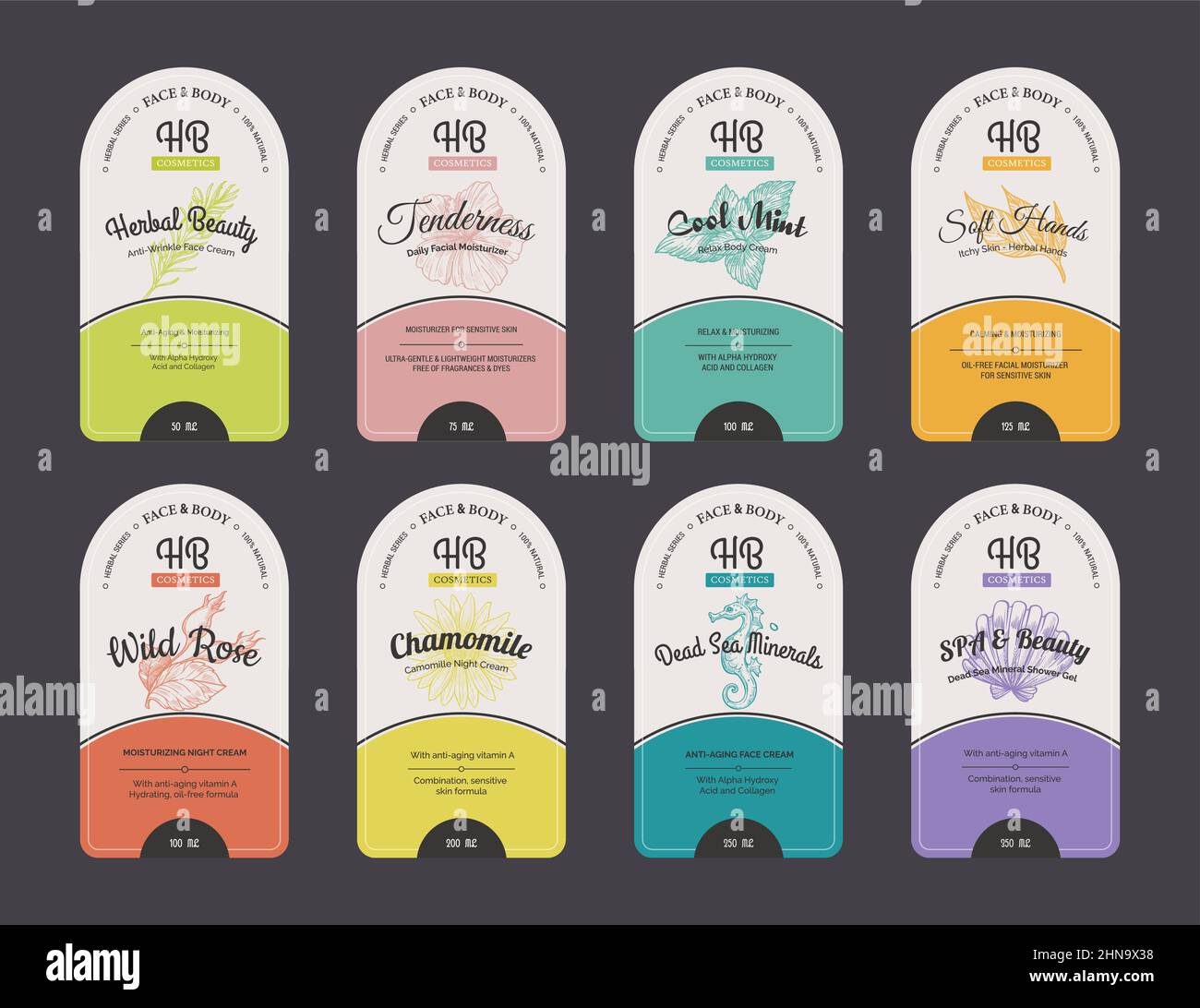 Cosmetic cream label for container package design Stock Vector Image ...