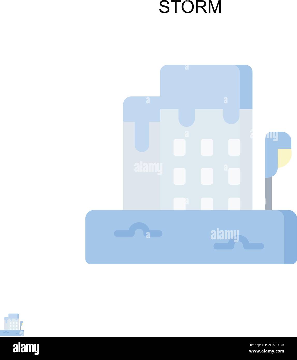 Storm Simple vector icon. Illustration symbol design template for web ...