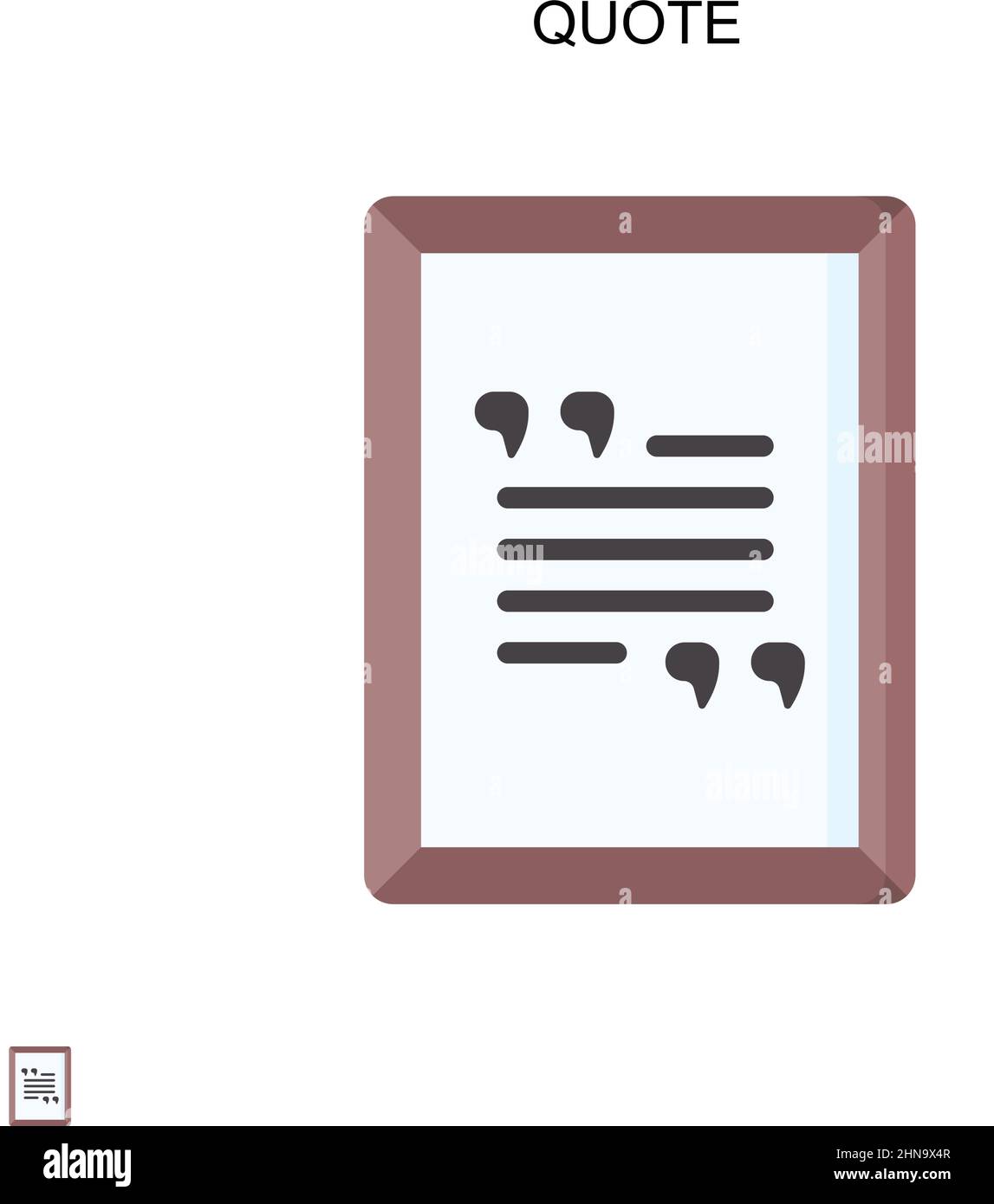 Quote Simple vector icon. Illustration symbol design template for web ...