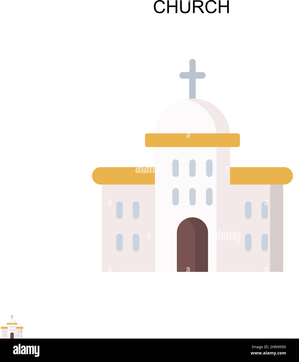 Church Simple vector icon. Illustration symbol design template for web ...