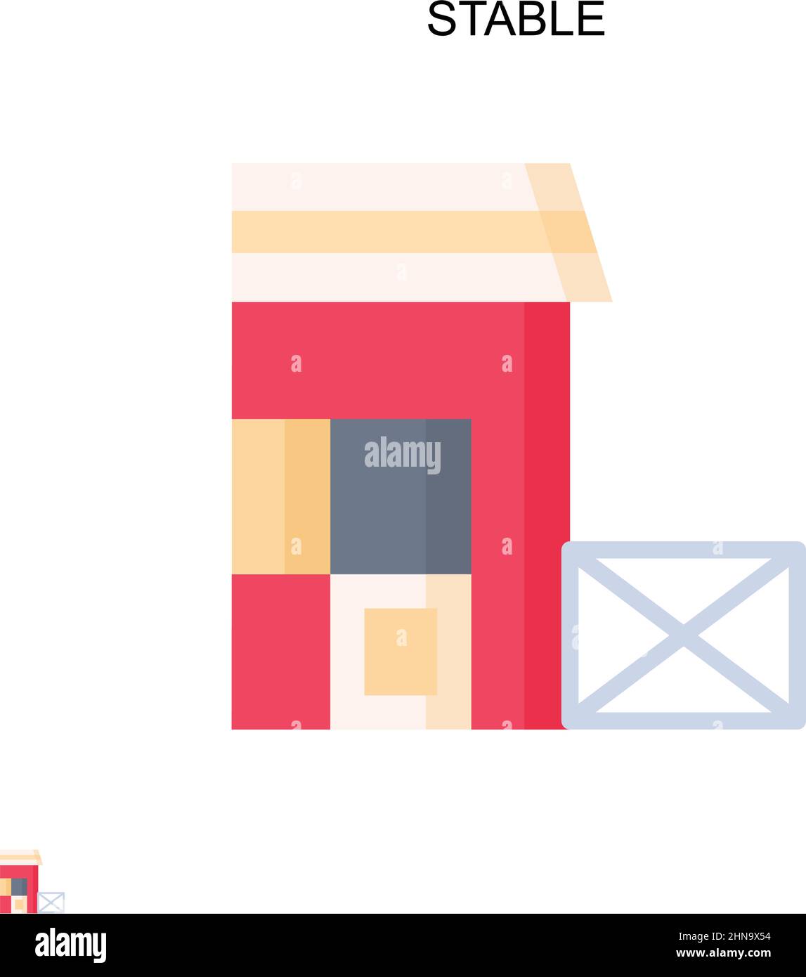 Stable Simple vector icon. Illustration symbol design template for web ...