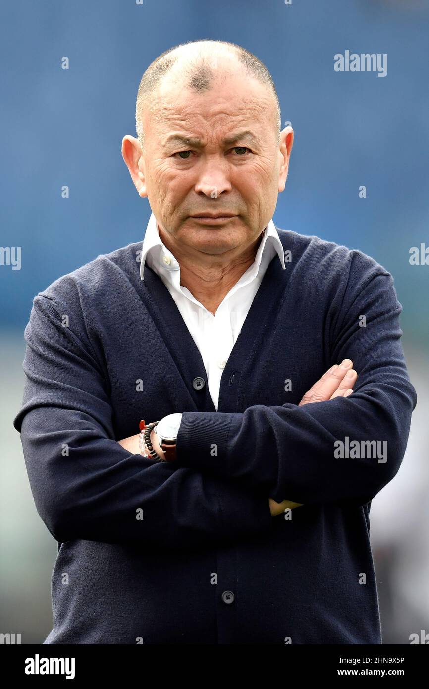 Rome, Italia. 13th Feb, 2022. Eddie Jones Head coach of England looks ...