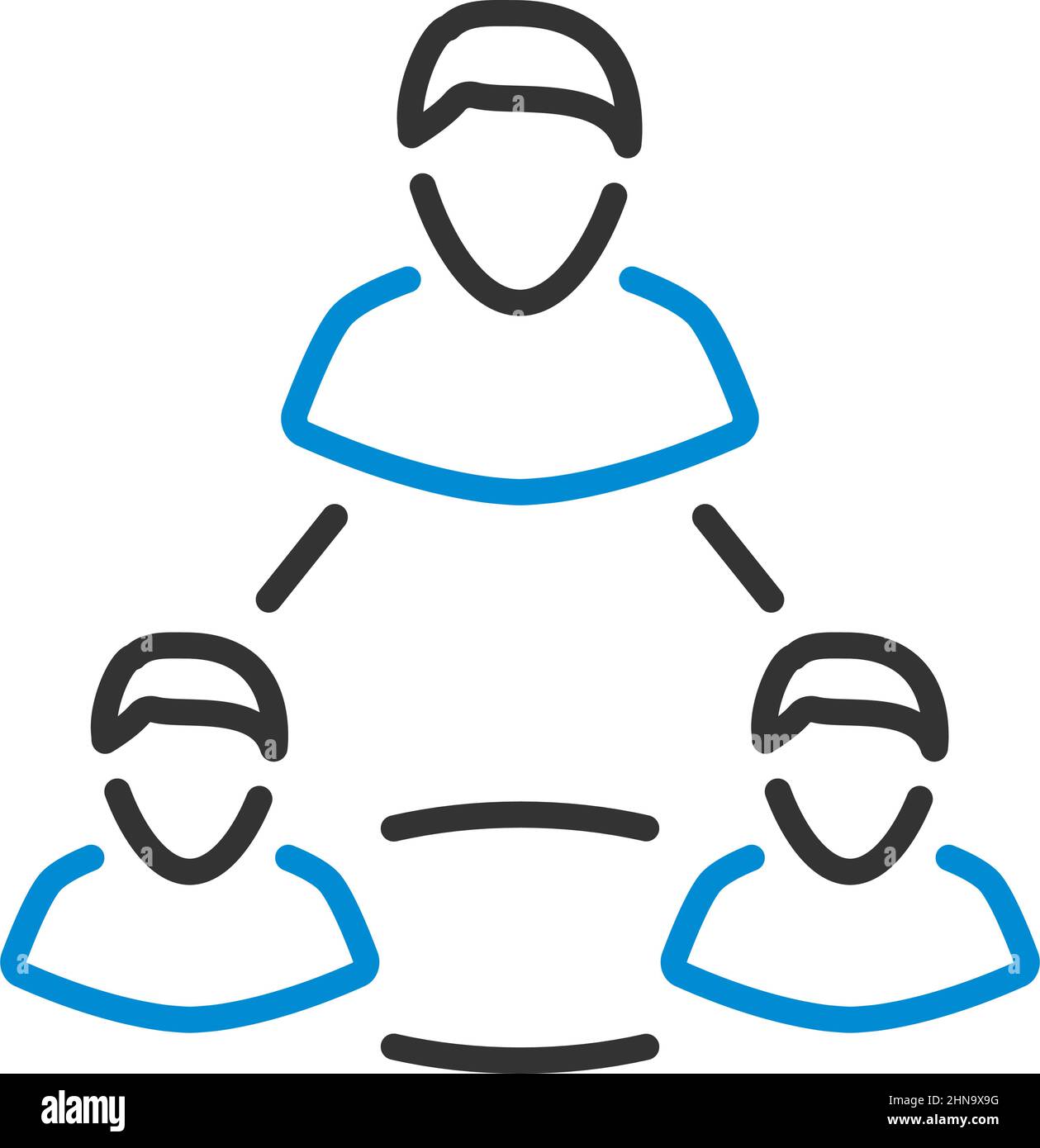 Business Team Icon. Editable Bold Outline With Color Fill Design ...