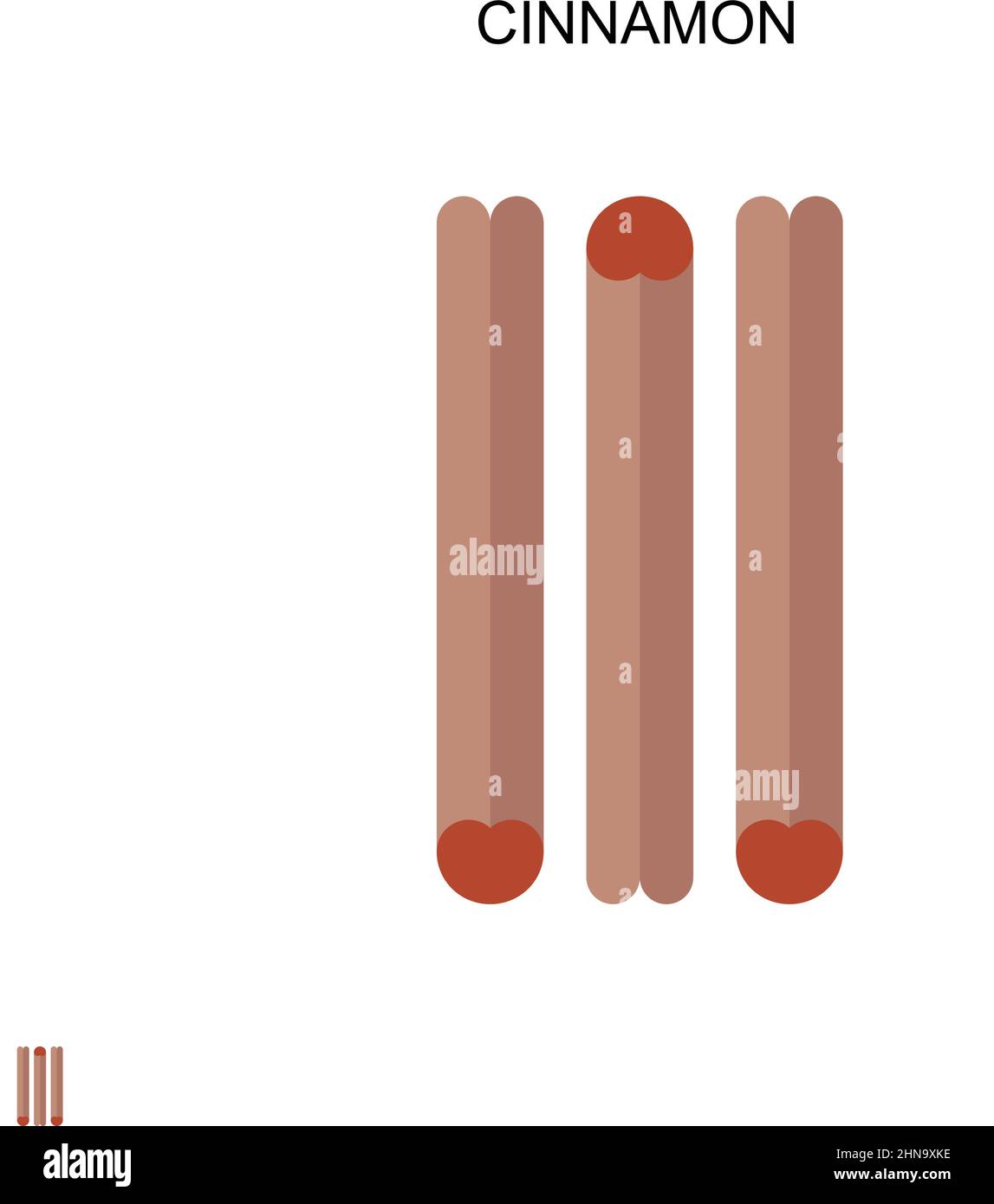 Cinnamon Simple vector icon. Illustration symbol design template for ...