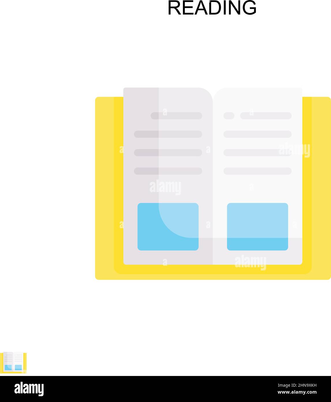 Reading Simple vector icon. Illustration symbol design template for web ...