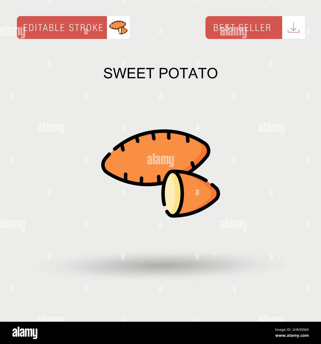 Sweet potato Simple vector icon Stock Vector Image & Art - Alamy
