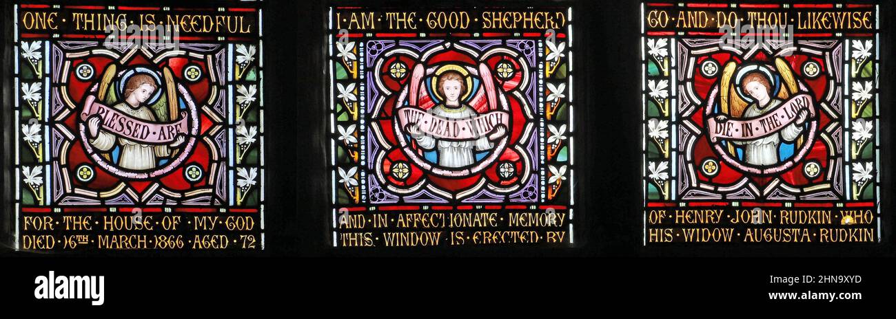 Stained glass window by Frederick Preedy, depicting angels holding ...