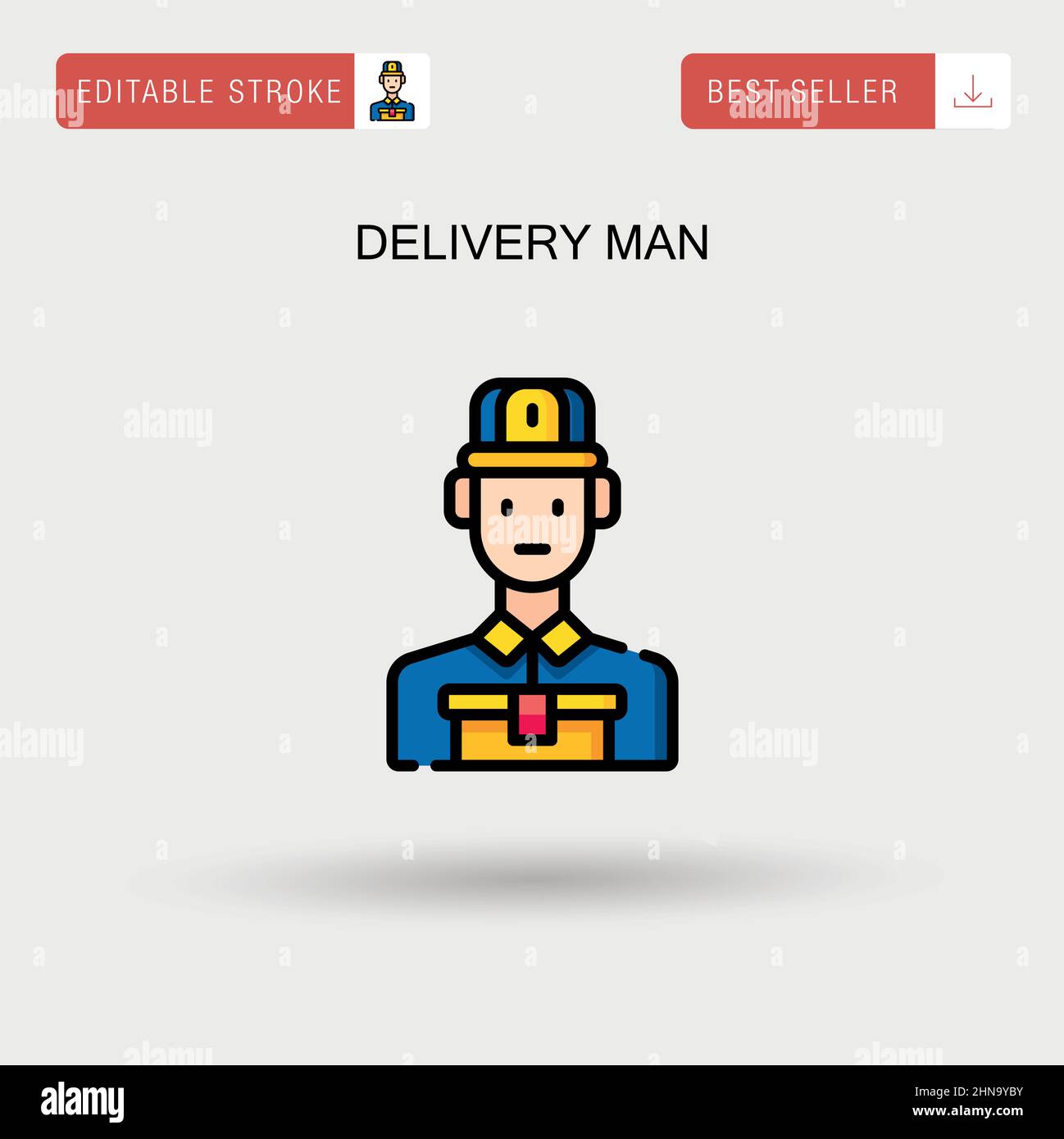 Delivery man Simple vector icon Stock Vector Image & Art - Alamy