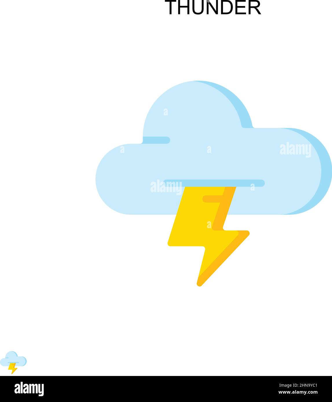 Thunder Simple vector icon. Illustration symbol design template for web ...