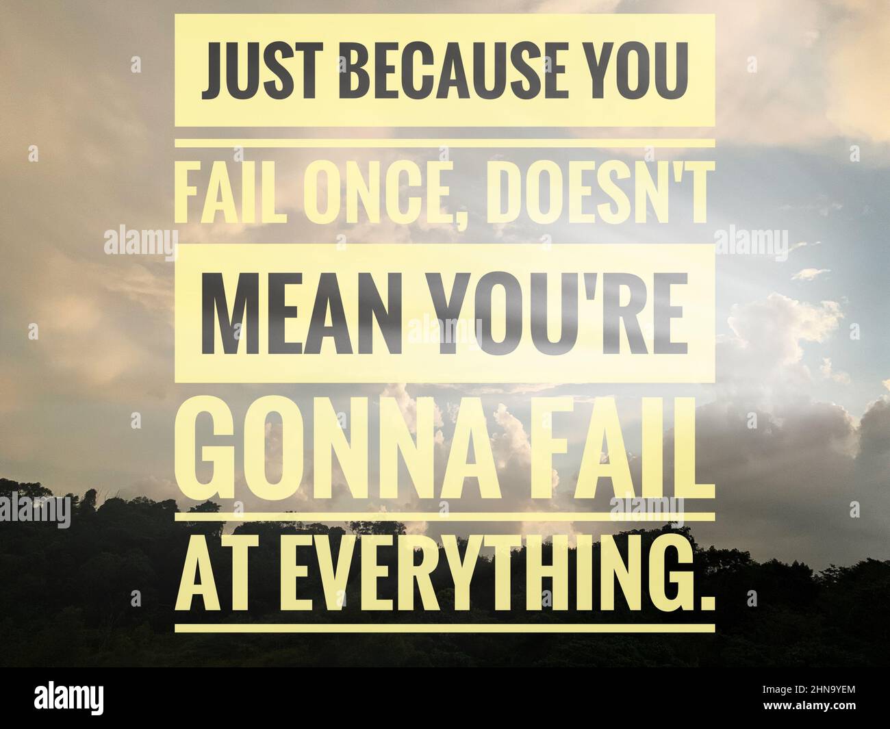 Motivational and inspirational quote - Just because you fail once, does ...